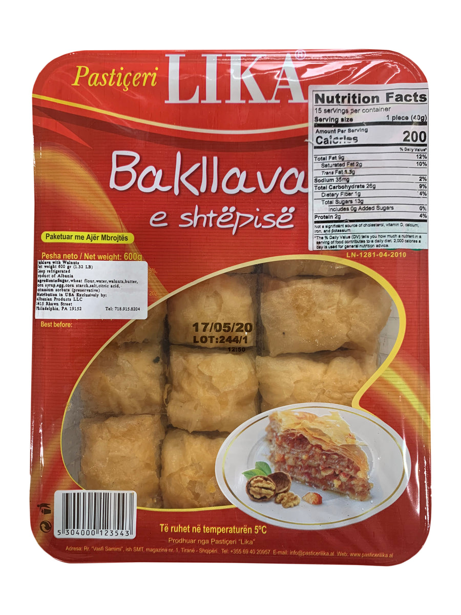 Pastiçeri Lika Bakllava with walnuts 600g – Alb Products