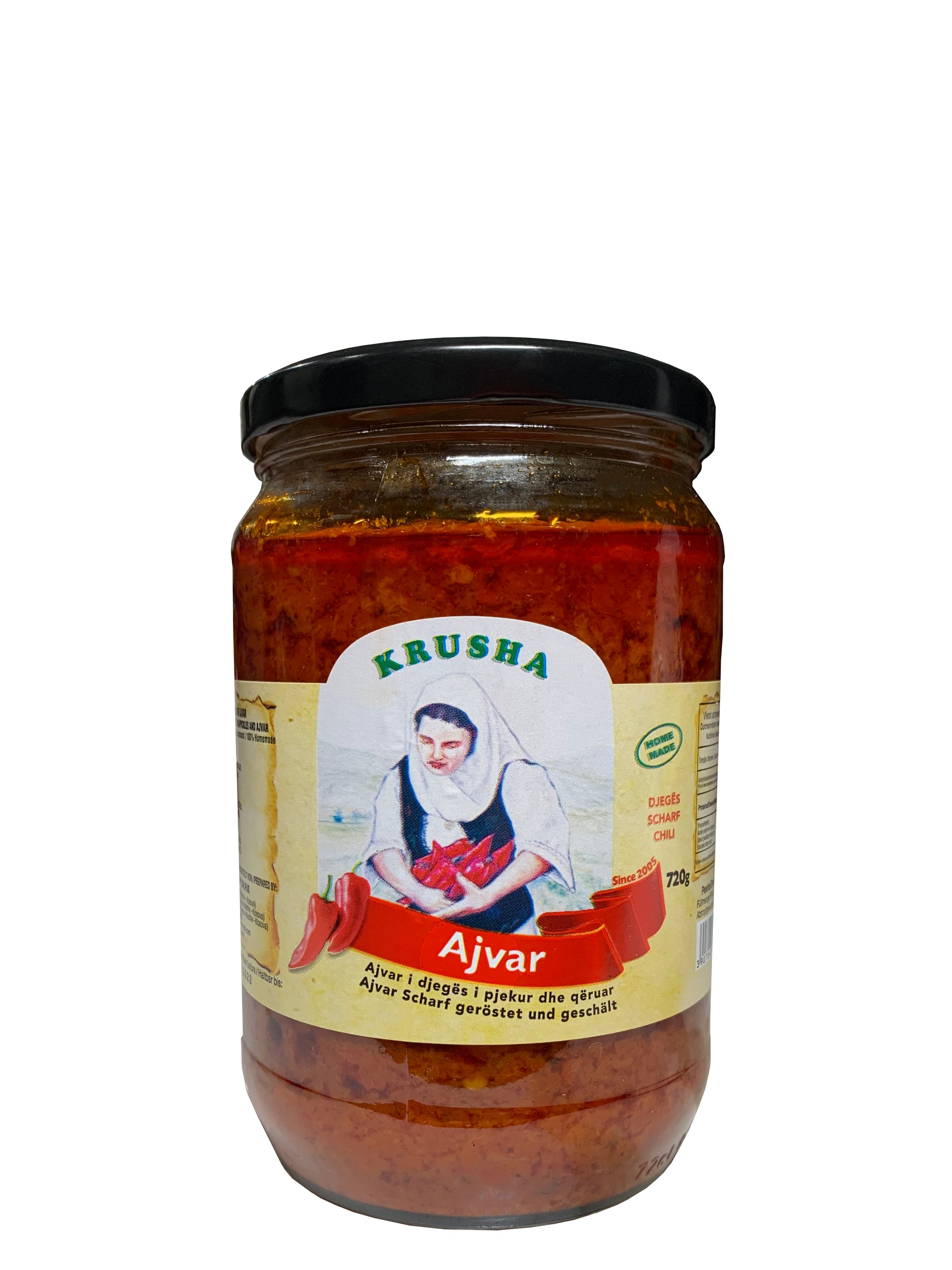 Krusha Homemade Ajvar Spicy Roasted Pepper Spread – Alb Products